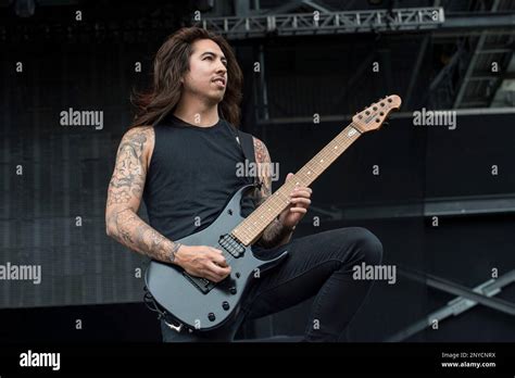 Phil Manansala Of Of Mice And Men Performs During The Rock On The Range