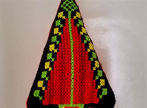 Embroidered Christmas Tree Ornament Hadeel Fair Trade Palestinian