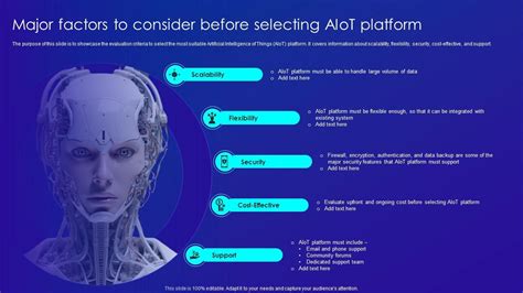 Major Factors To Consider Before Selecting Aiot Platform Merging Ai And Iot Ppt Presentation