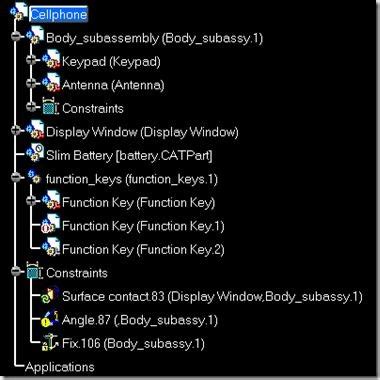 Tutor For CATIA Assembly Product Specification Tree