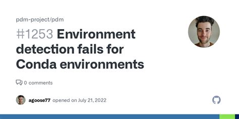 Environment Detection Fails For Conda Environments · Issue 1253 · Pdm