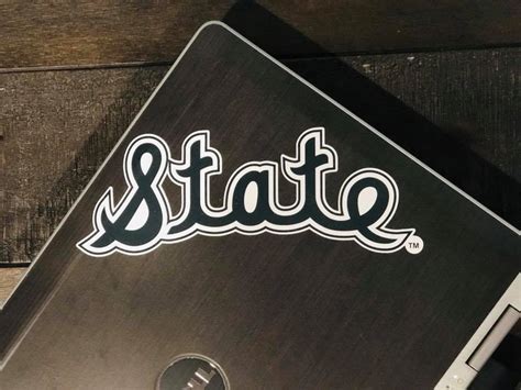 nudge printing retro msu “state” cursive script