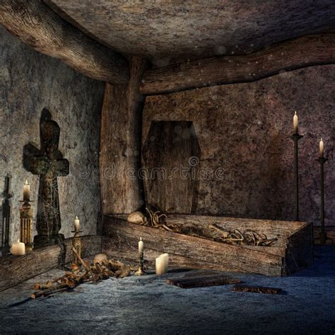 Skull Crypt Stock Illustration Illustration Of Graveyard 58454847