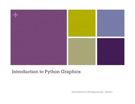 Pdf Intro To Python Graphics Introduction To Python Graphics Introduction To Programming