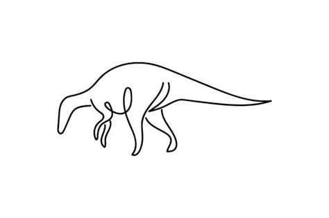 Dinosaur Line Art Svg Cut File By Creative Fabrica Crafts · Creative