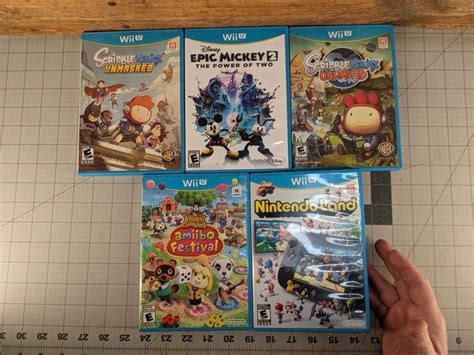 Wiiu 5 Games Scribblenauts Unmasked And Unlimited Epic Mickey 2 Amiibo Festival Nintendo