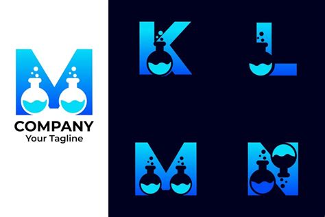 Premium Vector A Collection Of Combination Lab Logos With Letters