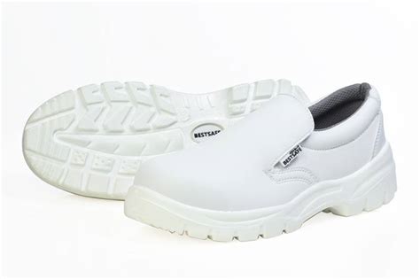 รองเท้าแบบไม่ต้องผูกเชือก สีดำ สีขาว กันไฟฟ้าสถิตย์ อุปกรณ์เซฟตี้