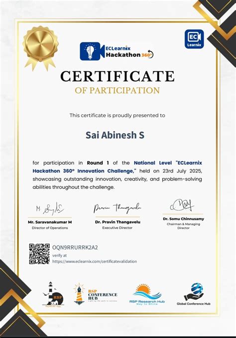 Hackathon Innovation Problemsolving Learning Sai Abineshs