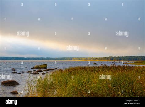 Coast Of The Baltic Sea Beautiful Summer View With Changeable Weather