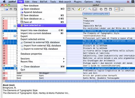 Jabref Can It Export A Subset Of The Bibliography In BibTeX Format TeX LaTeX Stack Exchange