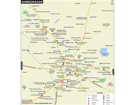 Buy Ahmednagar City Map Online