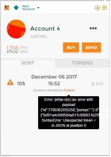 RPC Error With Payload Issue MetaMask Metamask Extension GitHub