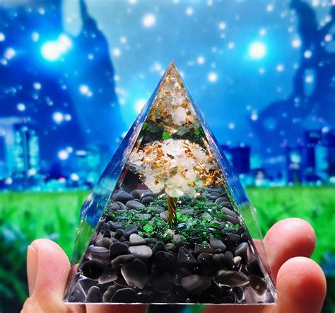 Pyramid Tree Of Life White Crystal Obsidian Real Crystals Pyramid Tree Of Life White Crystal Obsidian Real Crystals