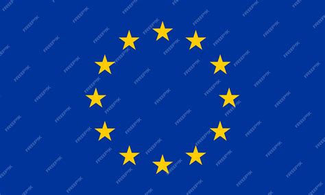 Premium Vector Official Standardized Flag Of The Eu In Original