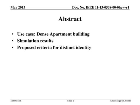 Dense Apartment Building Use Case For Hew Ppt Download