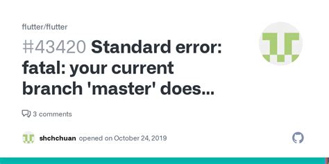 Standard Error Fatal Your Current Branch Master Does Not Have Any Commits Yet · Issue 43420
