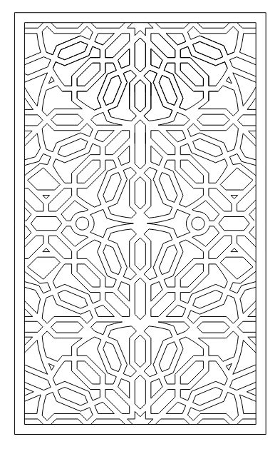 Islamic Jali Pattern Dxf File For Cnc Router Cutting A000090