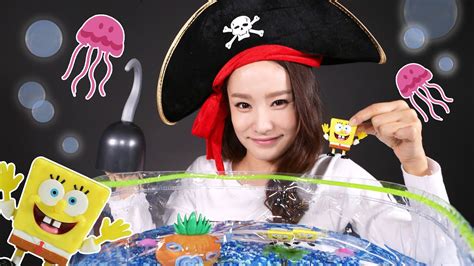 해적 캐리의 로봇 스펀지밥 어항세트 장난감 놀이 Carrieandtoys Youtube