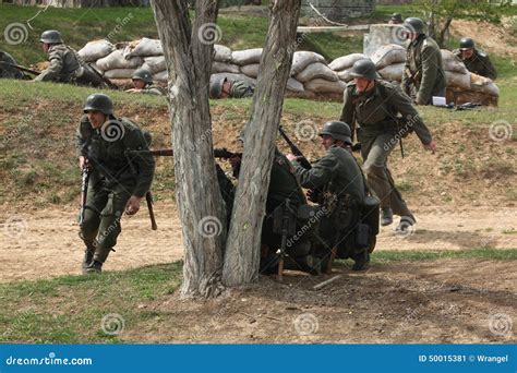 Re Enactment Of The Wwii Battle At Orechov Editorial Photo Image Of