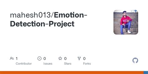 Github Mahesh013emotion Detection Project