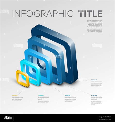 A Modern Infographic Featuring 3d Gradient Squares In Varying Sizes And Colors The Design