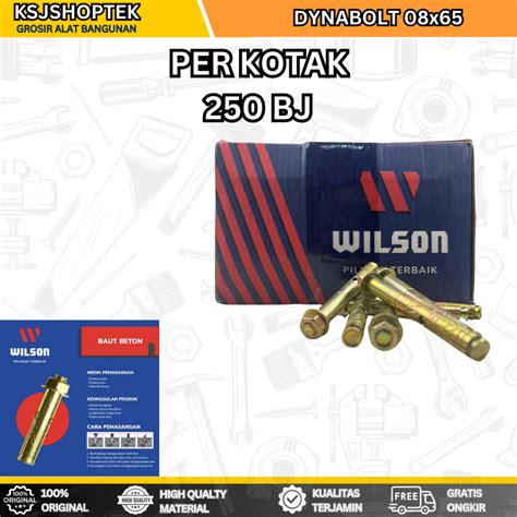 Jual Per Pack 250 Bj Baut Beton Dynabolt Wilson 8 X 65 Baut