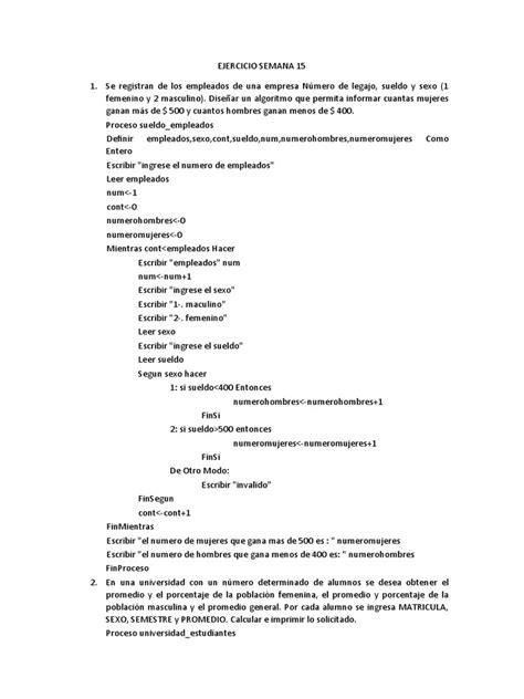 Ejercicio Semana 15 Pdf Informática
