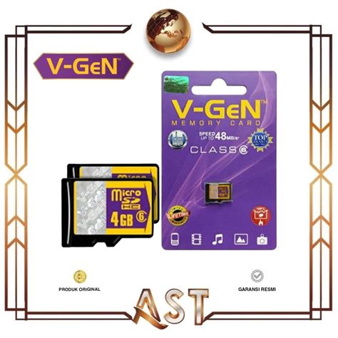 Jual Kartu Memory Vgen Gb Class Kartu Memori Mmc Micro Original Garansi Resmi Shopee