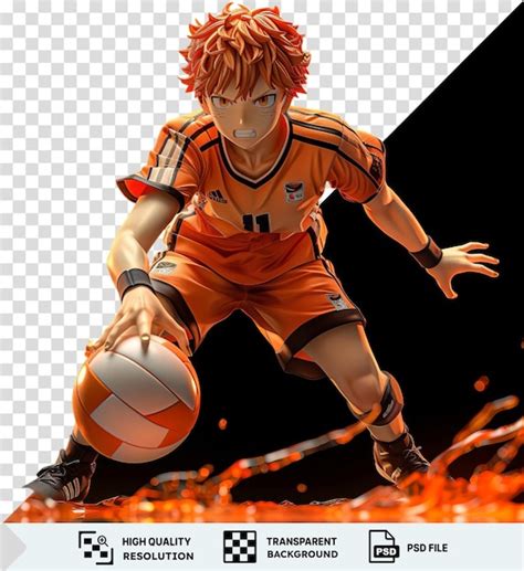 Premium Psd Amazing Shoyo Hinata From Haikyuu Wearing An Orange