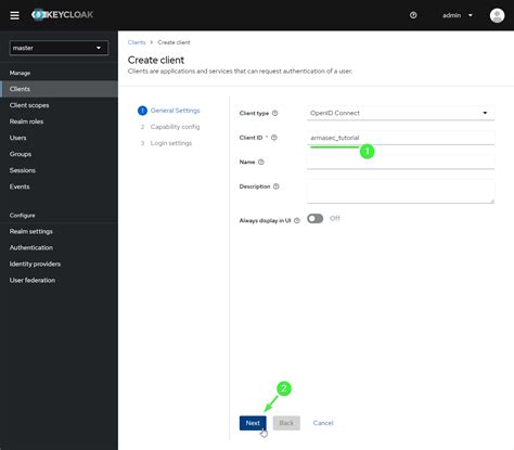 getting started with keycloak armasec documentation