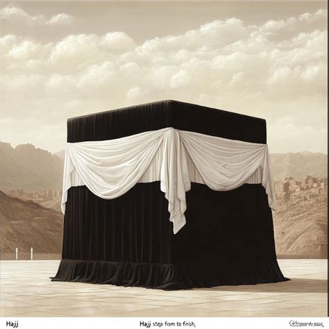 Holy Black Cube Image Of The Kaaba Premium Ai Generated Image