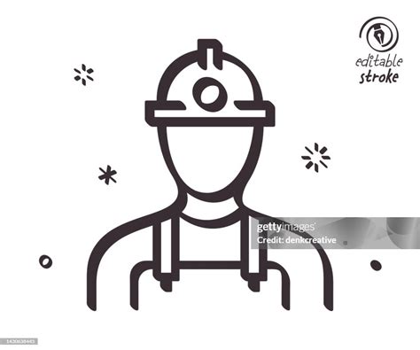 Playful Line Illustration For Mining Engineering High Res Vector