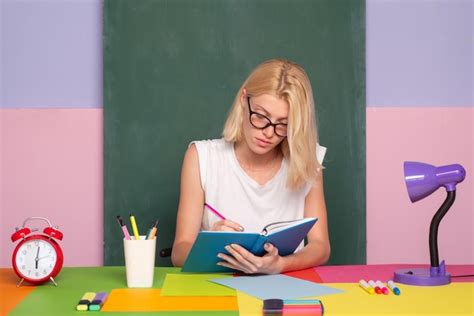 Premium Photo Modern Attractive Teacher Portrait Of Smart Young