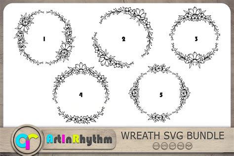 Circle Frame Svg Circle Frame Svg Bundle Circle Svg Wreath Etsy