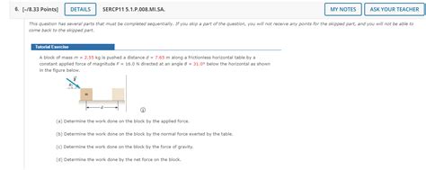 Solved 6 [ 18 33 Points] Details Sercp11 5 1 P 008 Mi Sa
