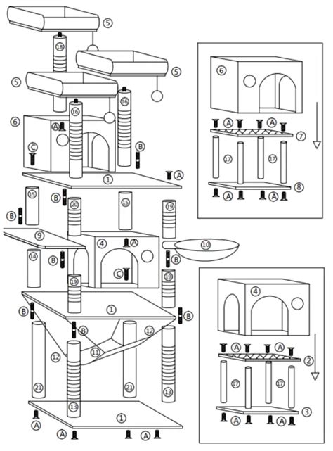 Wiltec 63243 Cat Tree Instruction Manual