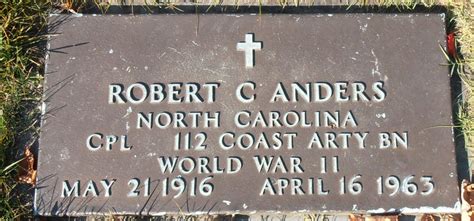 Robert Cole Anders 1916 1963 Find A Grave Memorial