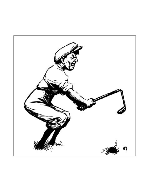 Mickey Mouse Golf Coloring Page