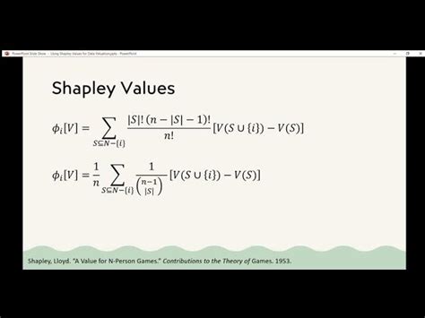 Linkedin Kevin Garwood 페이지 Using Shapley Values For Data Valuation