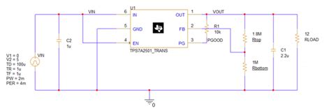 TPS7A25 PSPICE Model Not Working Power Management Forum Power Management TI E2E Support