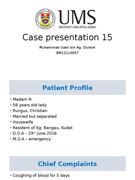 Case Presentation Bronchiectasis Pdf Pneumonia Respiratory System
