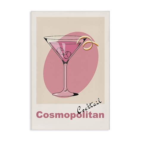 Stupell Industries Vintage Cosmo Cocktail Canvas Wall Art By Lsr Design
