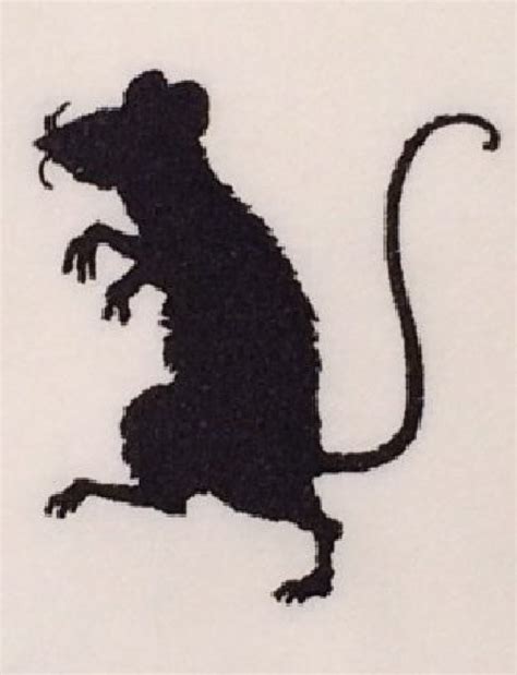 Solid Sneaky Mouse Halloween Embroidery Design File Multiple Formats 2 Sizes Instant