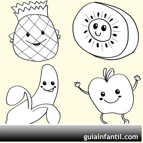 Desenhos De Frutas Para Imprimir Y Colorir