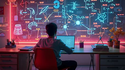 Immersive Digital Learning Space With Ar Elements Background Digital Learning Space Ar