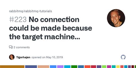 No Connection Could Be Made Because The Target Machine Actively Refused