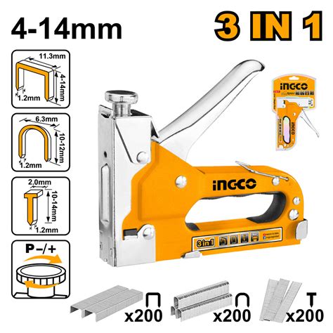 Ingco 3 In 1 Staple Gun Tucker Tacker Stapler Hsg1405 Ingco Philippines