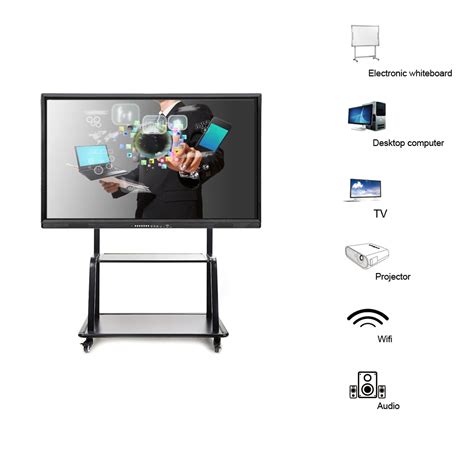 84 Inch Interactive Board Core I5 Large Interactive Touch Screen White