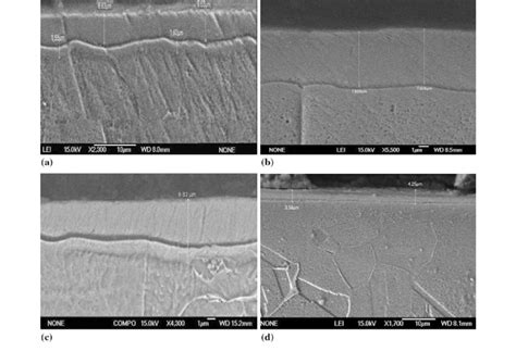 Sem Micrographs Of 450 °c Treated Specimens A Nitrided 8 H B